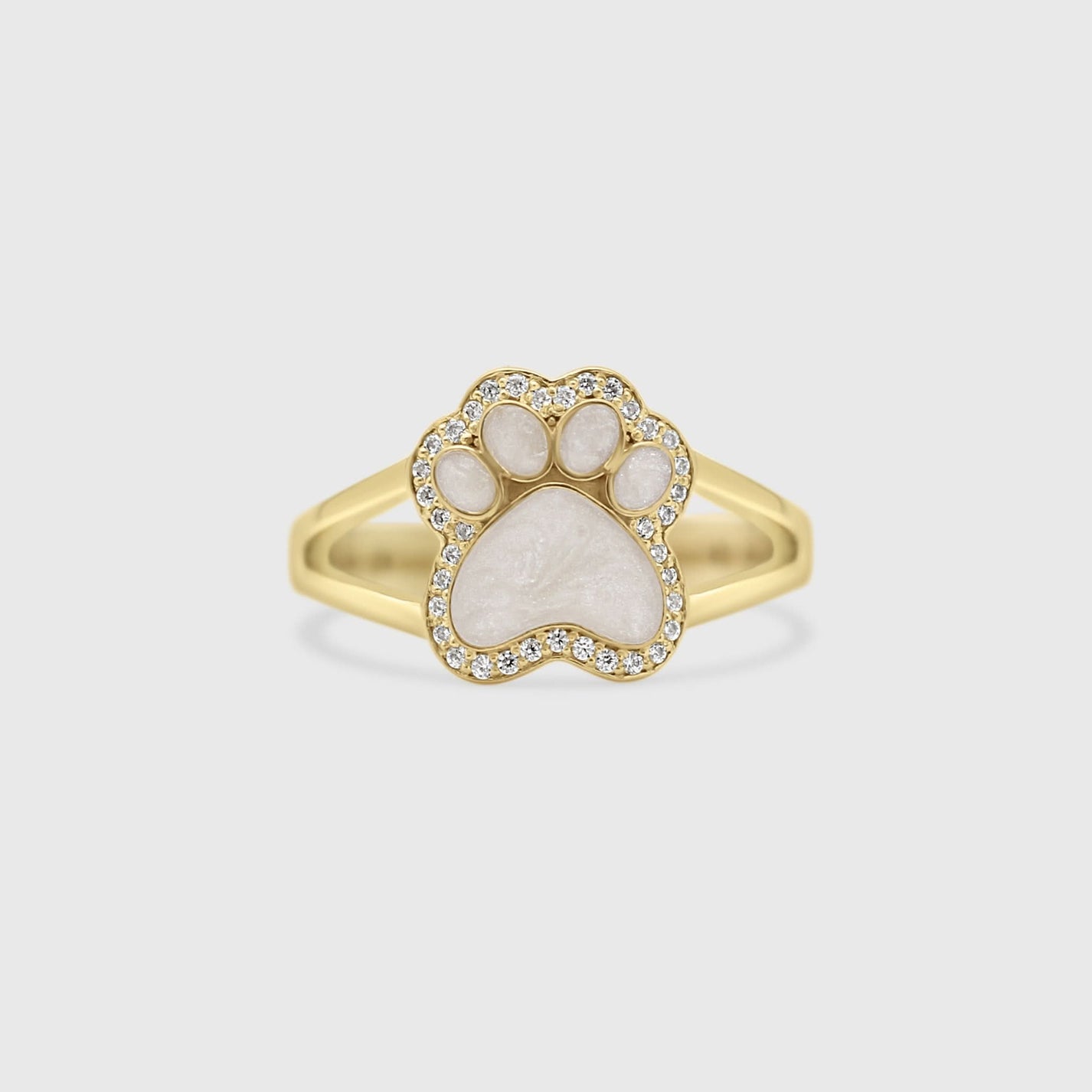 Paw Print Ring | Unique Pet Ashes Jewelry Gift | Petals and Keepsakes